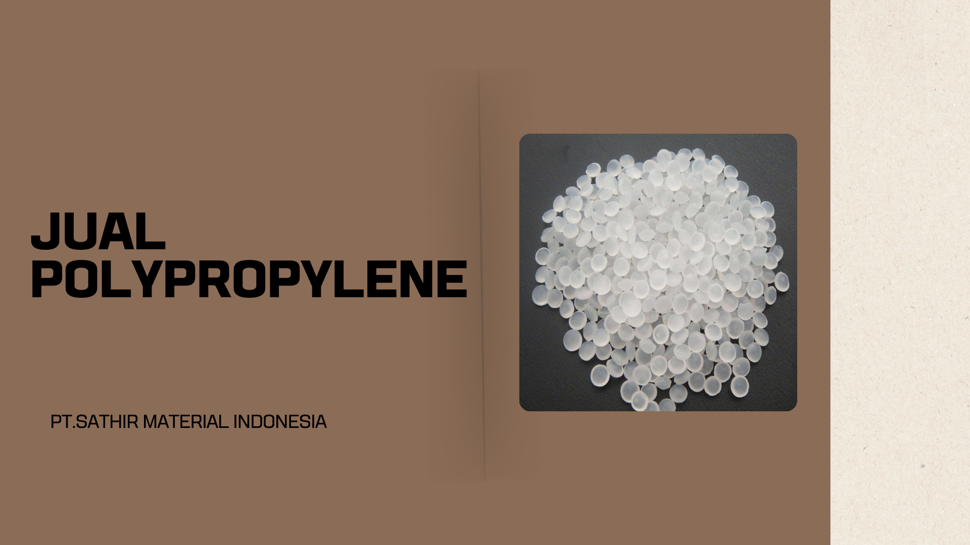 Polypropylene Resin - SATHIR MATERIAL INDONESIA