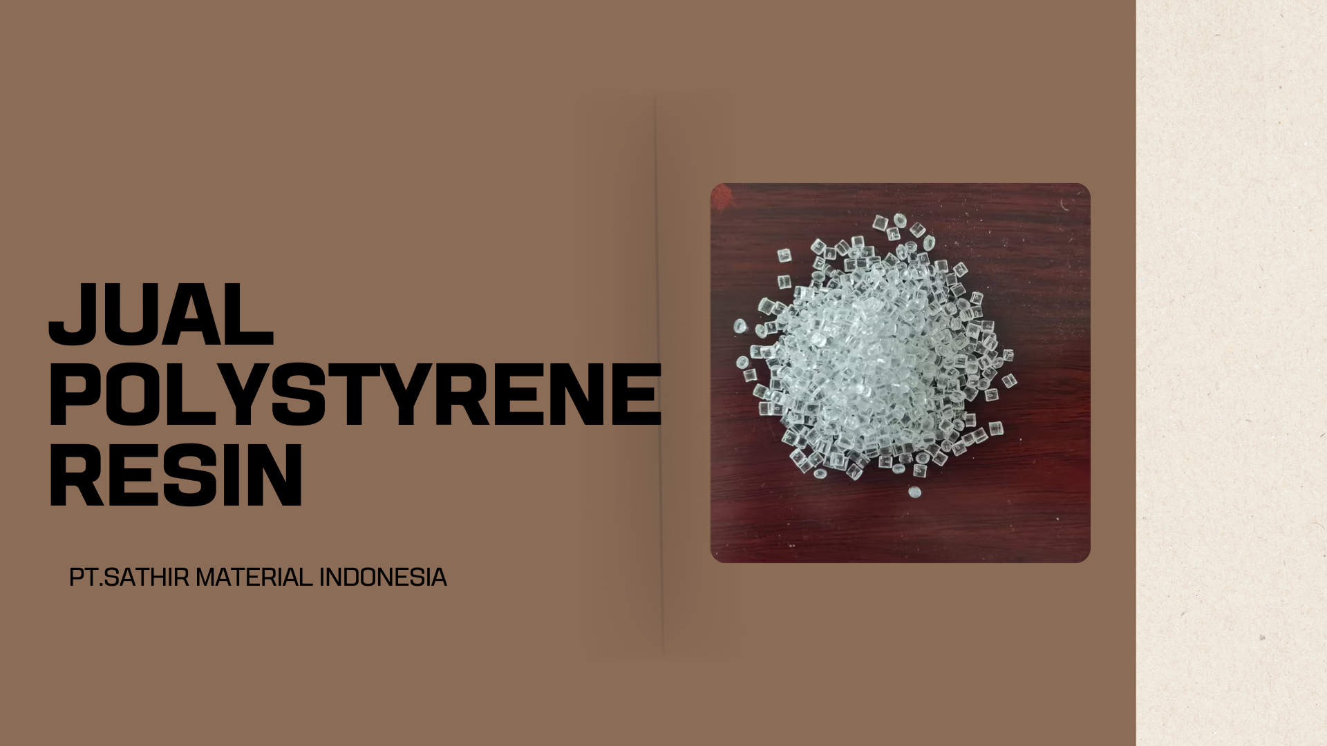 Jual Polystyrene Resin - SATHIR MATERIAL INDONESIA