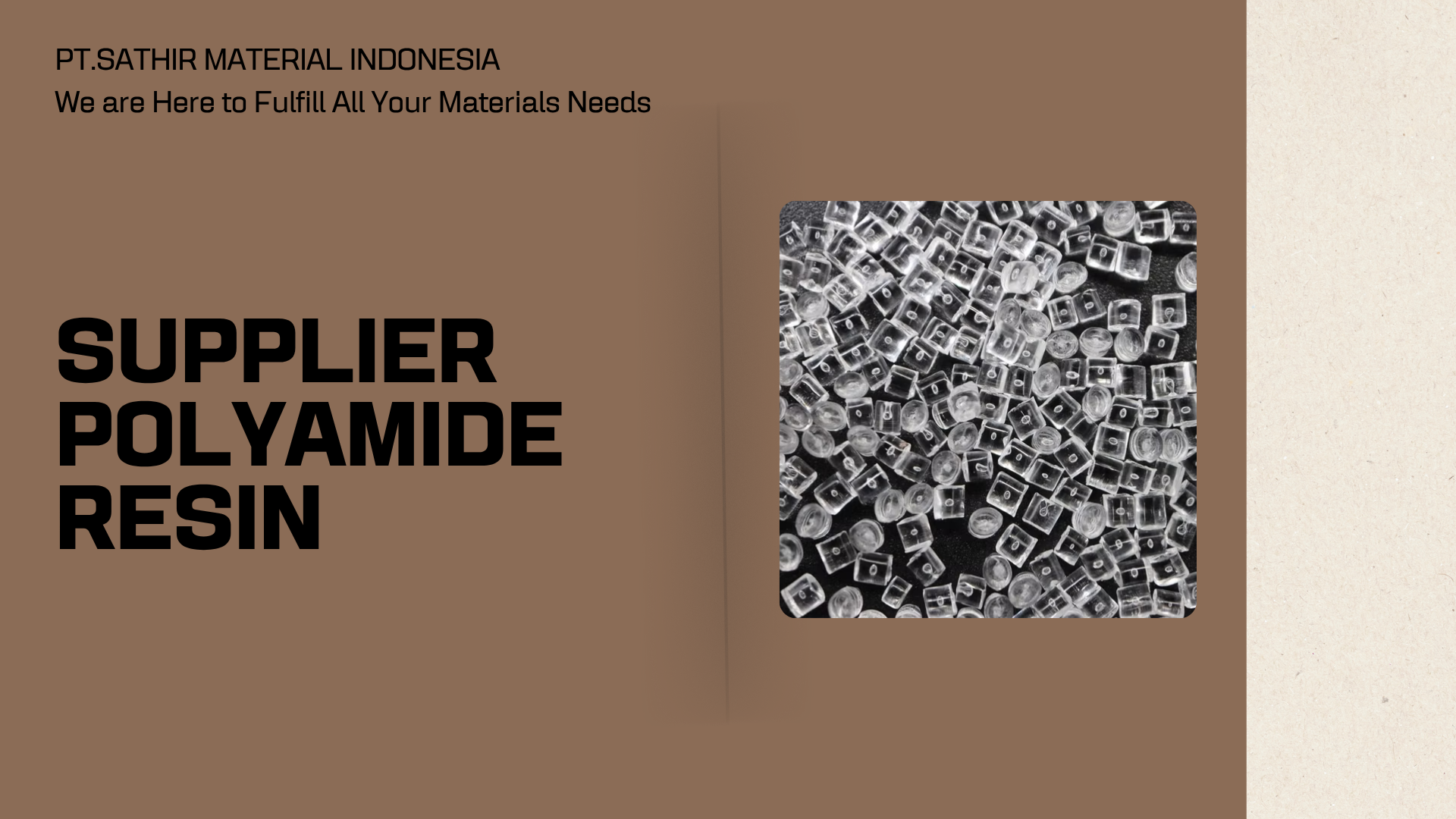 Supplier Polyamide Resin - SATHIR MATERIAL INDONESIA