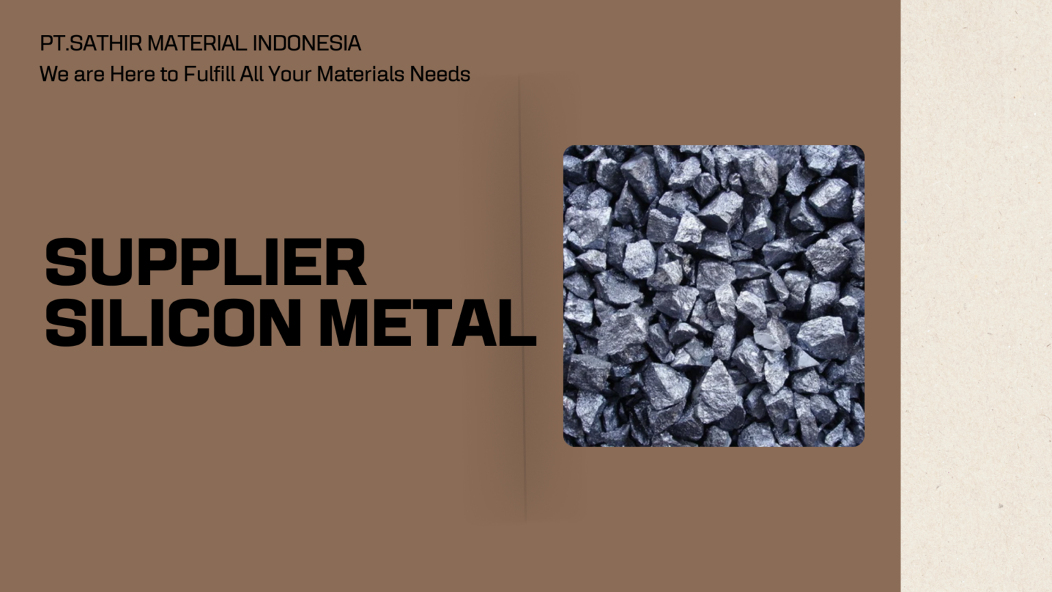 Supplier Silicon Metal - SATHIR MATERIAL INDONESIA